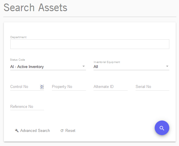 AMS Guide - Searching Assets | Accounting Office